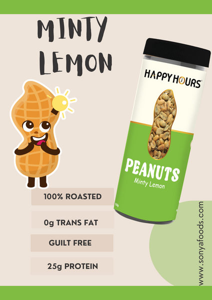 Buy Happy Hours Minty Lemon Peanuts 150gm – Sonya Foods Pvt. Ltd.
